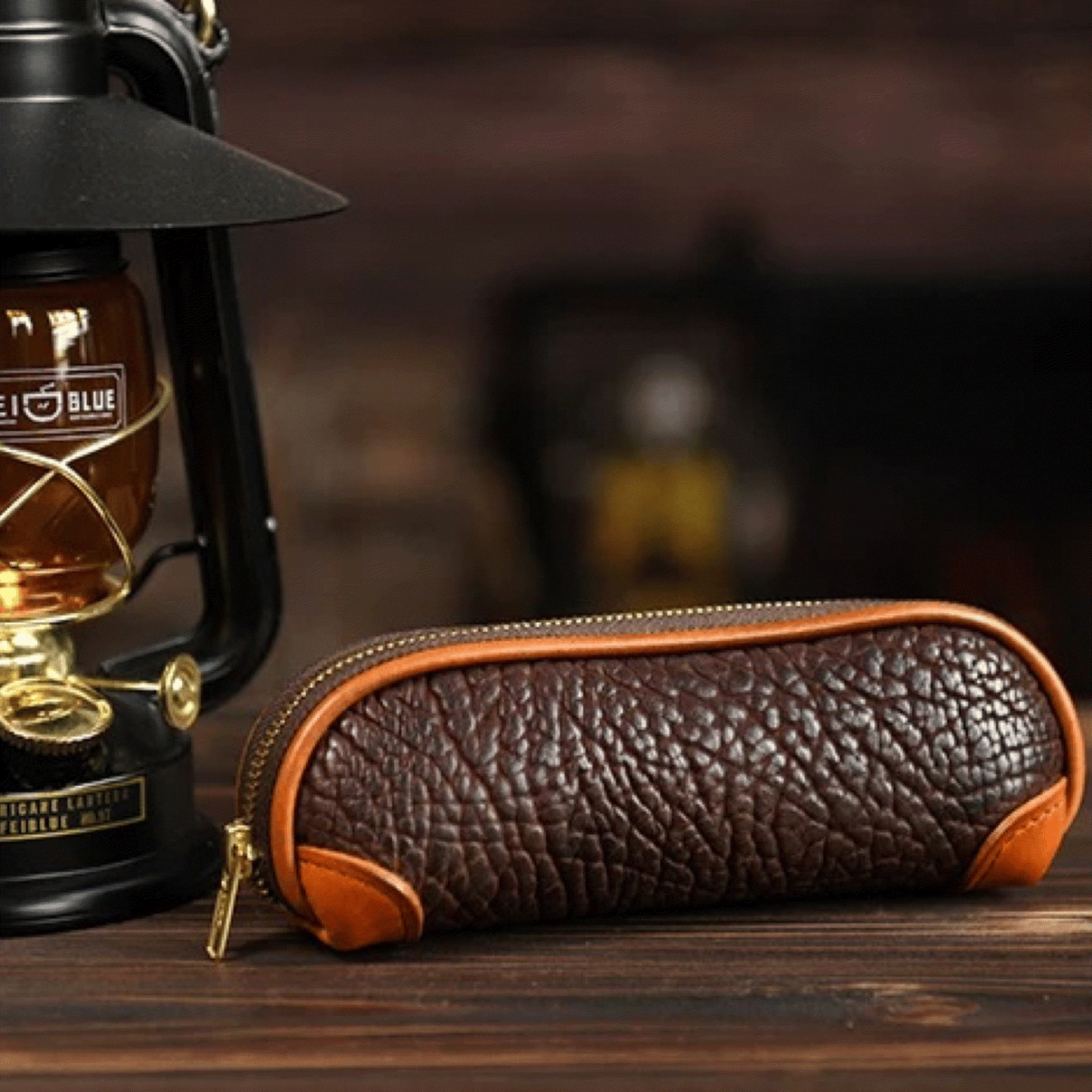 Leather Pencil Case - Vintage Zip Pouch for Pens, Stationery – WittyWilding
